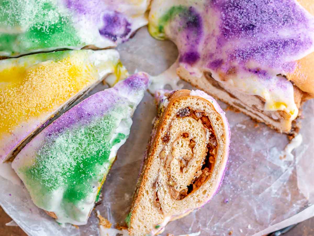 Colorful King Cake Recipe - Dinner, then Dessert