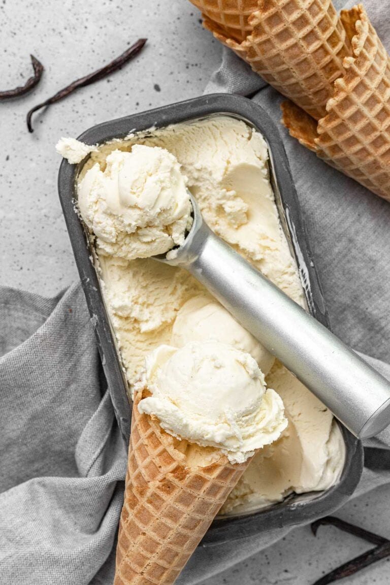 French Vanilla Ice Cream Recipe - Dinner, then Dessert