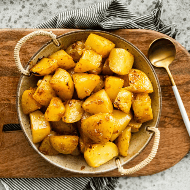 Easy Balsamic Garlic Roasted New Potatoes Recipe - Dinner, then Dessert