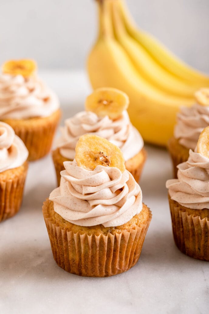 Banana Cupcakes Recipe - Dinner, then Dessert