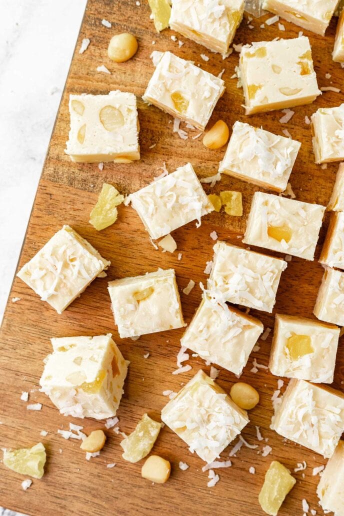 Pina Colada Fudge Recipe - Dinner, then Dessert