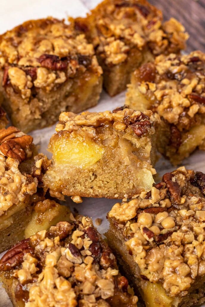Toffee Apple Brownie Bars Recipe - Dinner, then Dessert