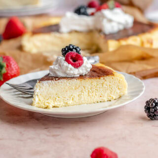 Delicious Basque Style Cheesecake Recipe - Dinner, then Dessert