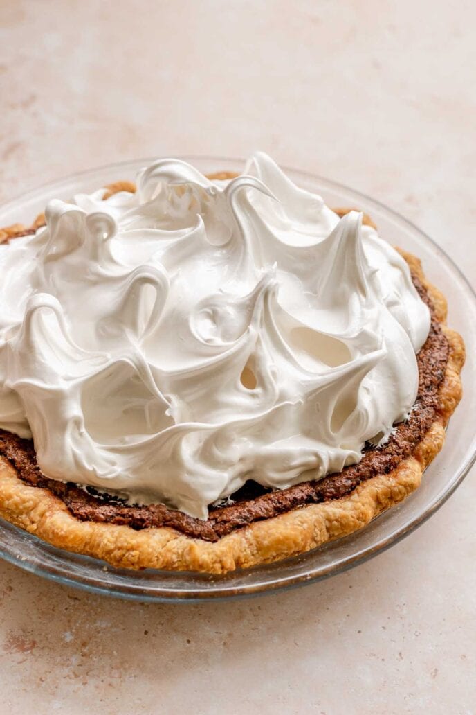 Chocolate Meringue Pie - Dinner, then Dessert