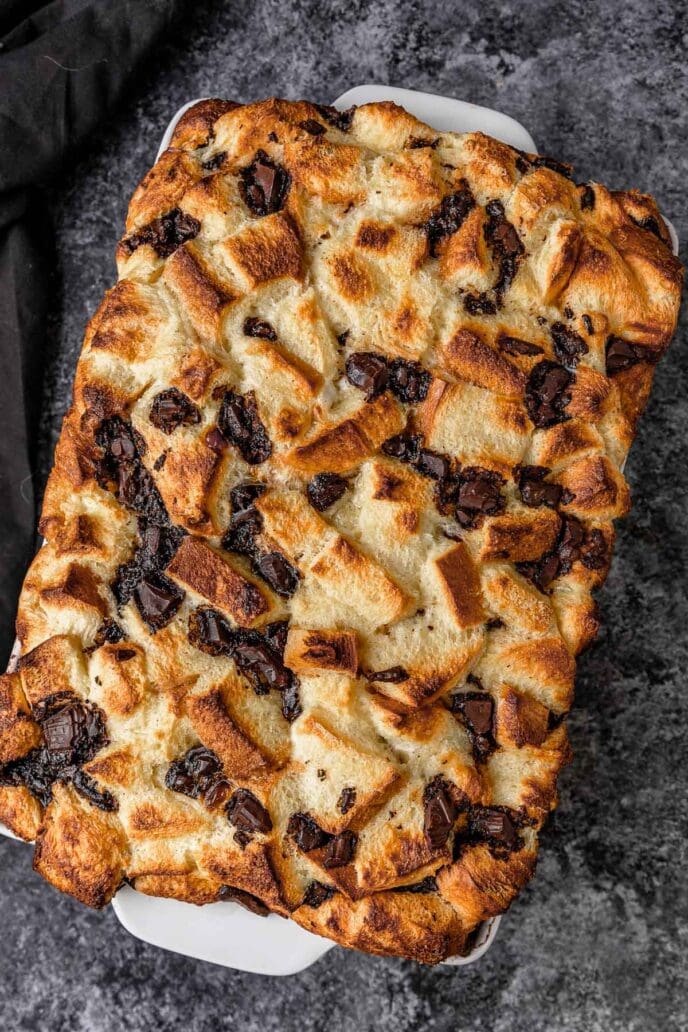 Dark Chocolate Bread Pudding Recipe - Dinner, then Dessert