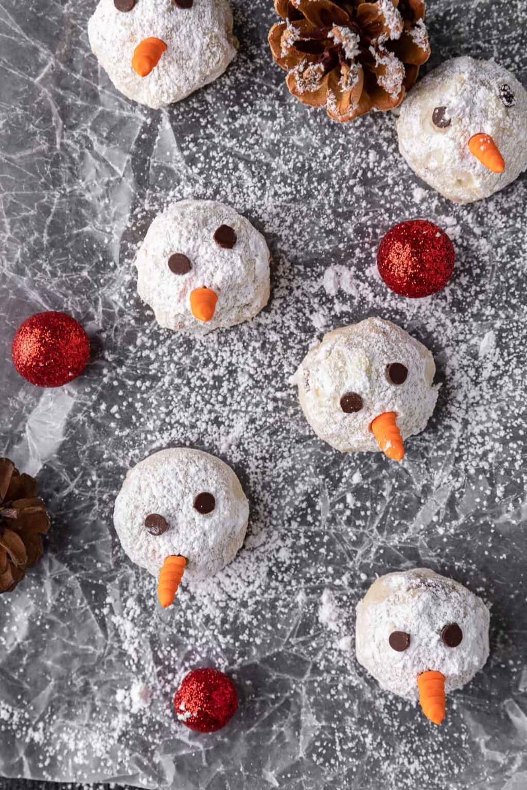 Easy Snowman Snowball Cookies Recipe - Dinner, then Dessert
