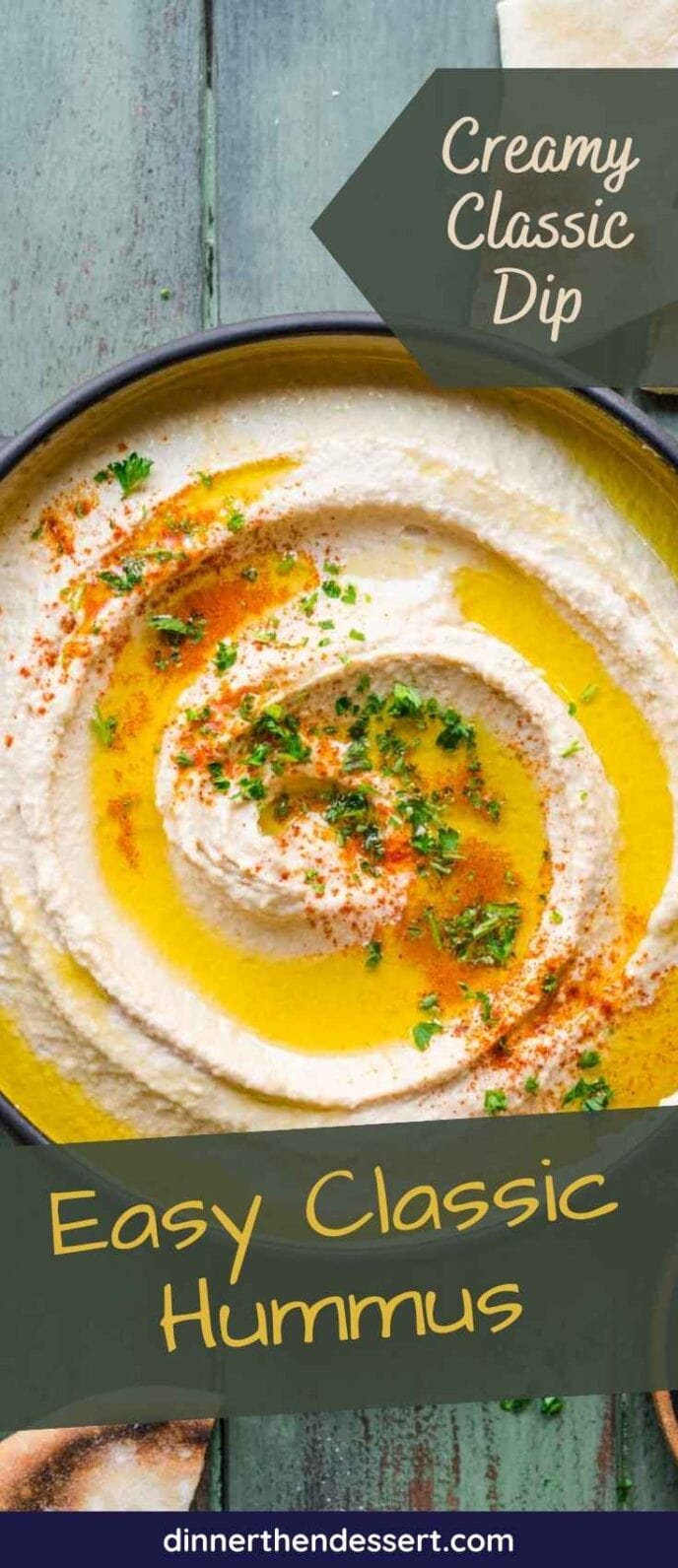 Easy Classic Hummus Recipe - Dinner, then Dessert