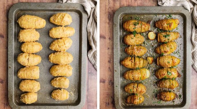 Mini Hasselback Potatoes Recipe - Dinner, then Dessert
