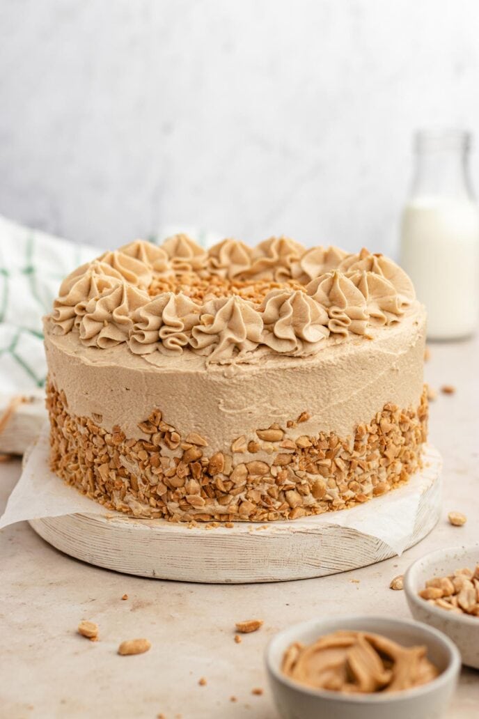The Best Peanut Butter Layer Cake Recipe - Dinner, then Dessert