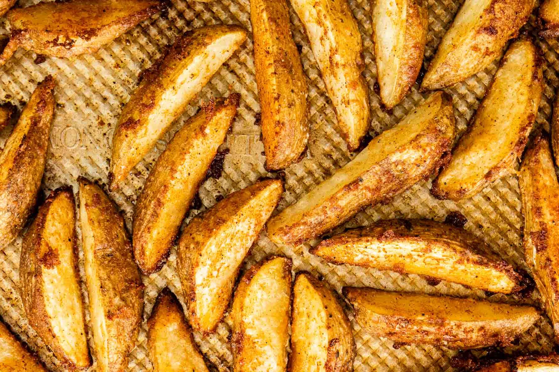Seasoned Potato Wedges - Dinner, then Dessert