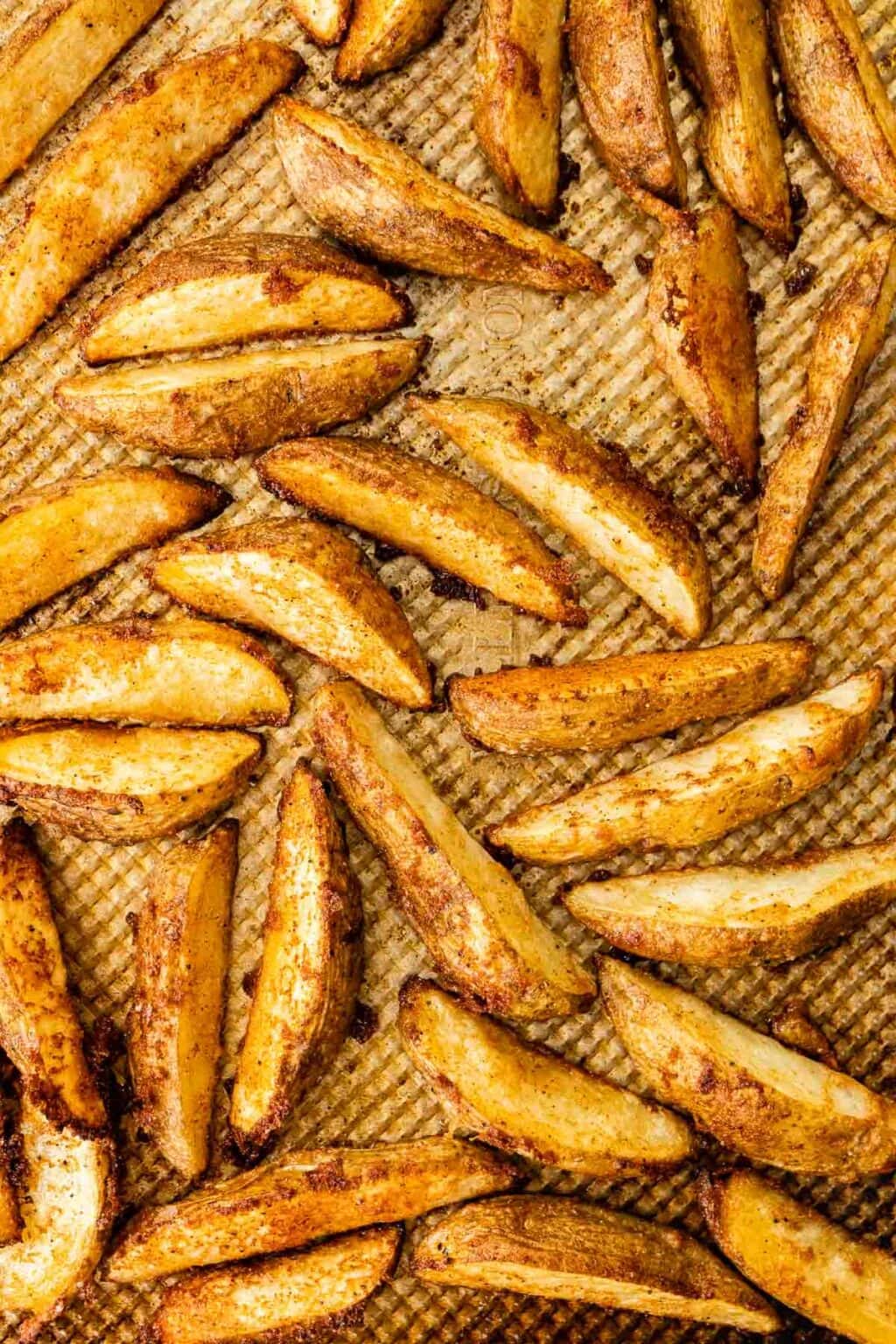 Seasoned Potato Wedges Recipe - Dinner, then Dessert