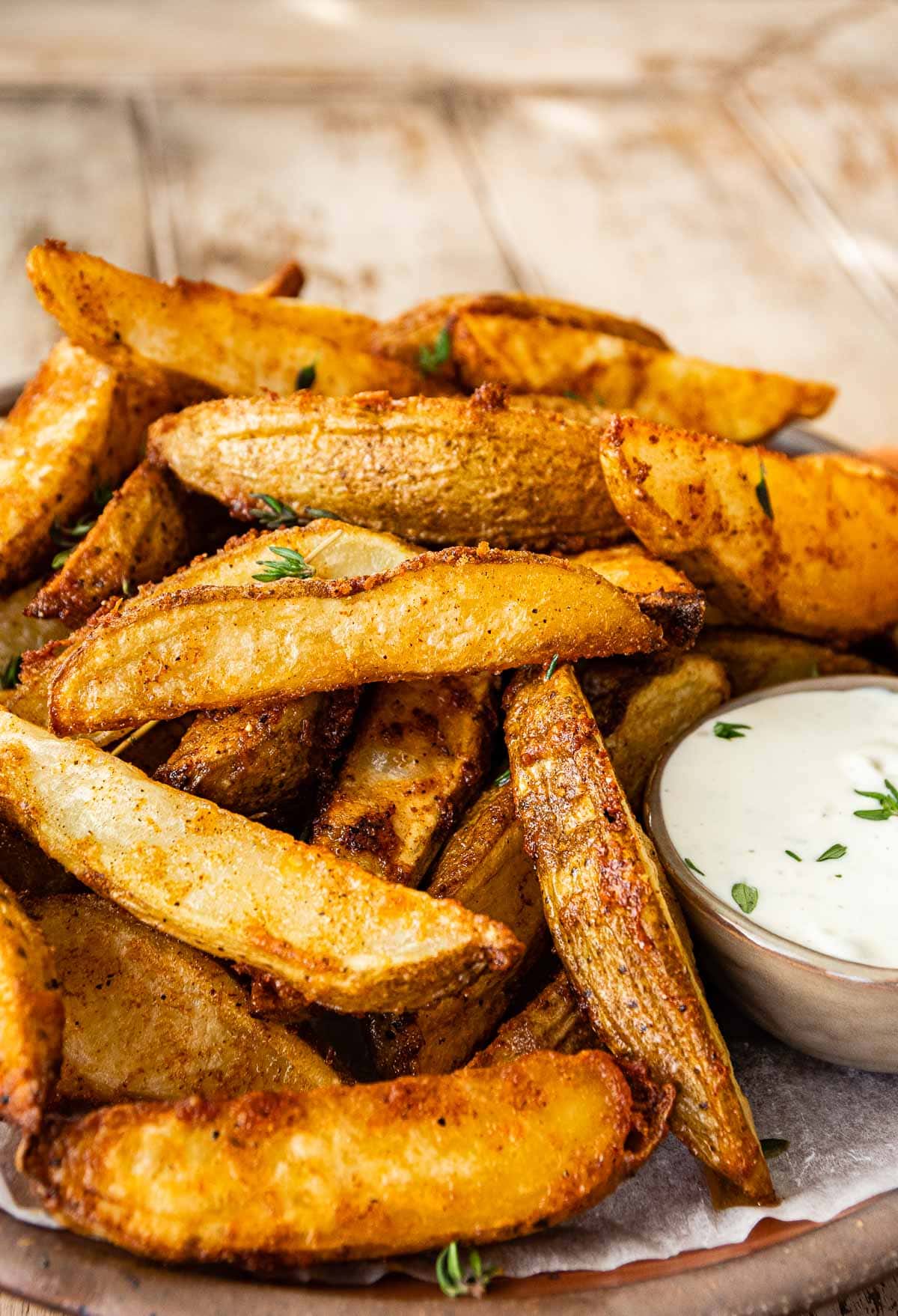 Seasoned Potato Wedges Recipe - Dinner, then Dessert