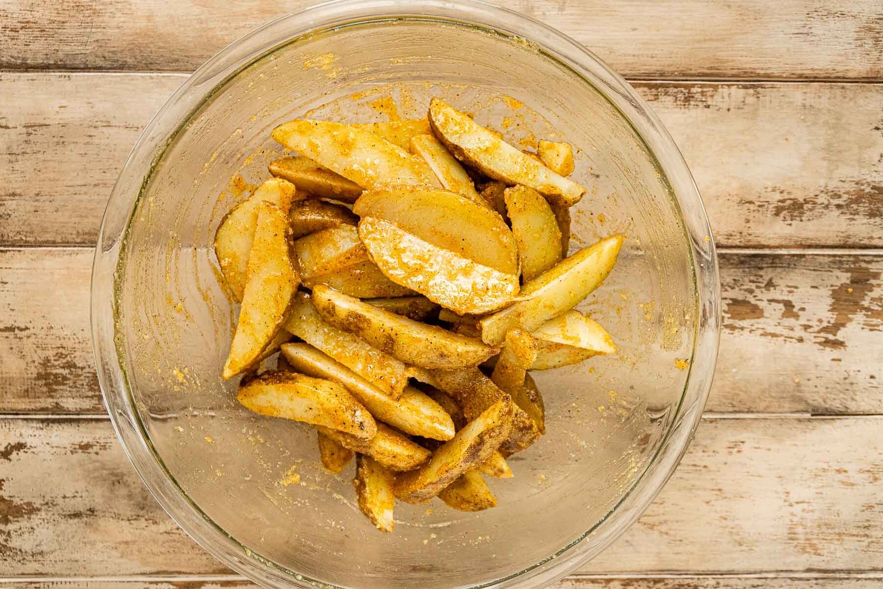 Seasoned Potato Wedges - Dinner, then Dessert