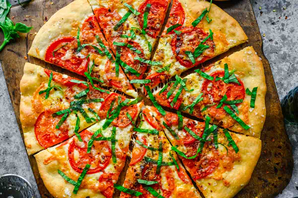 Homemade Tomato Pizza Recipe - Dinner, then Dessert