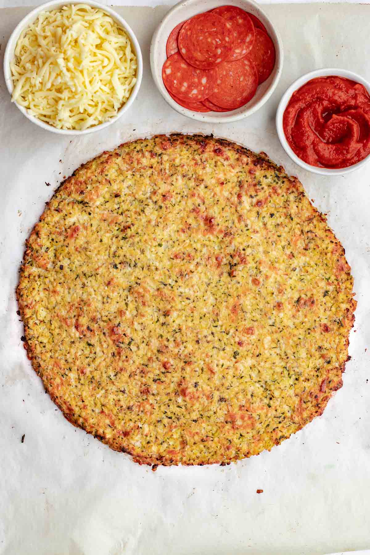 Easy Cauliflower Pizza Crust Recipe - Dinner, then Dessert