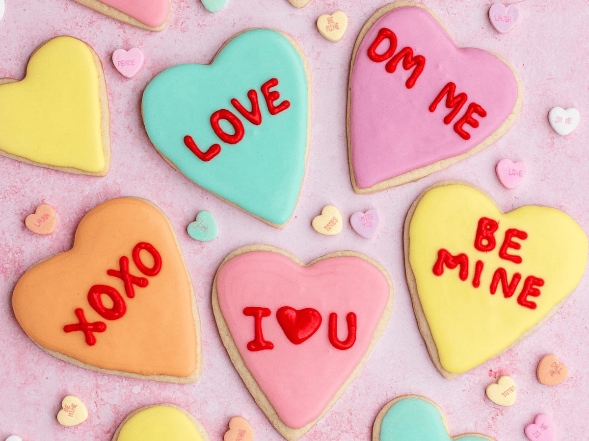 Conversation Heart Cookies Recipe - Dinner, then Dessert