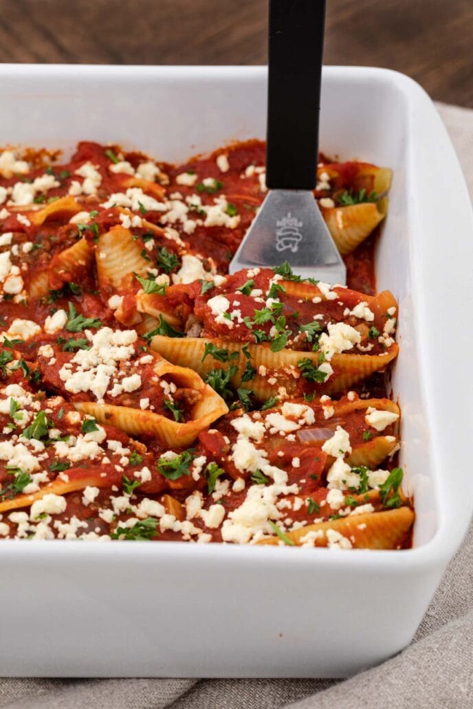 Greek Stuffed Shells - Dinner, then Dessert