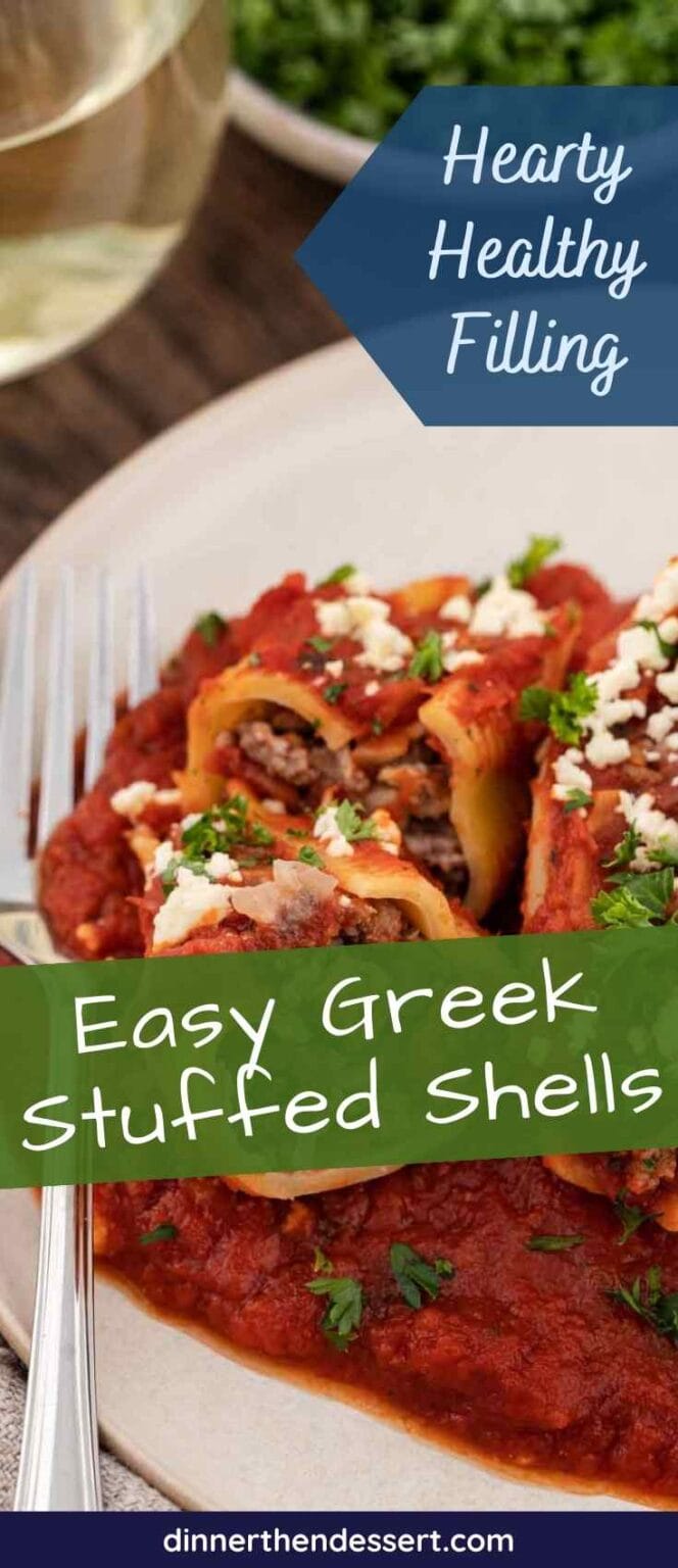 Greek Stuffed Shells - Dinner, then Dessert