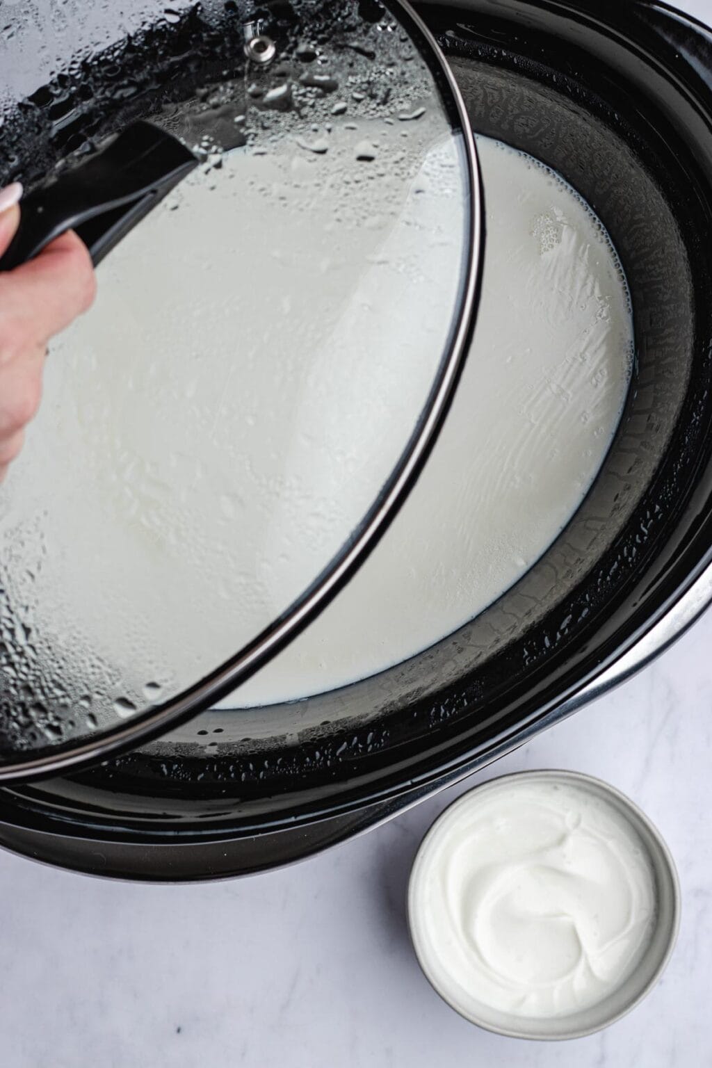Slow Cooker Yogurt Recipe - Dinner, then Dessert