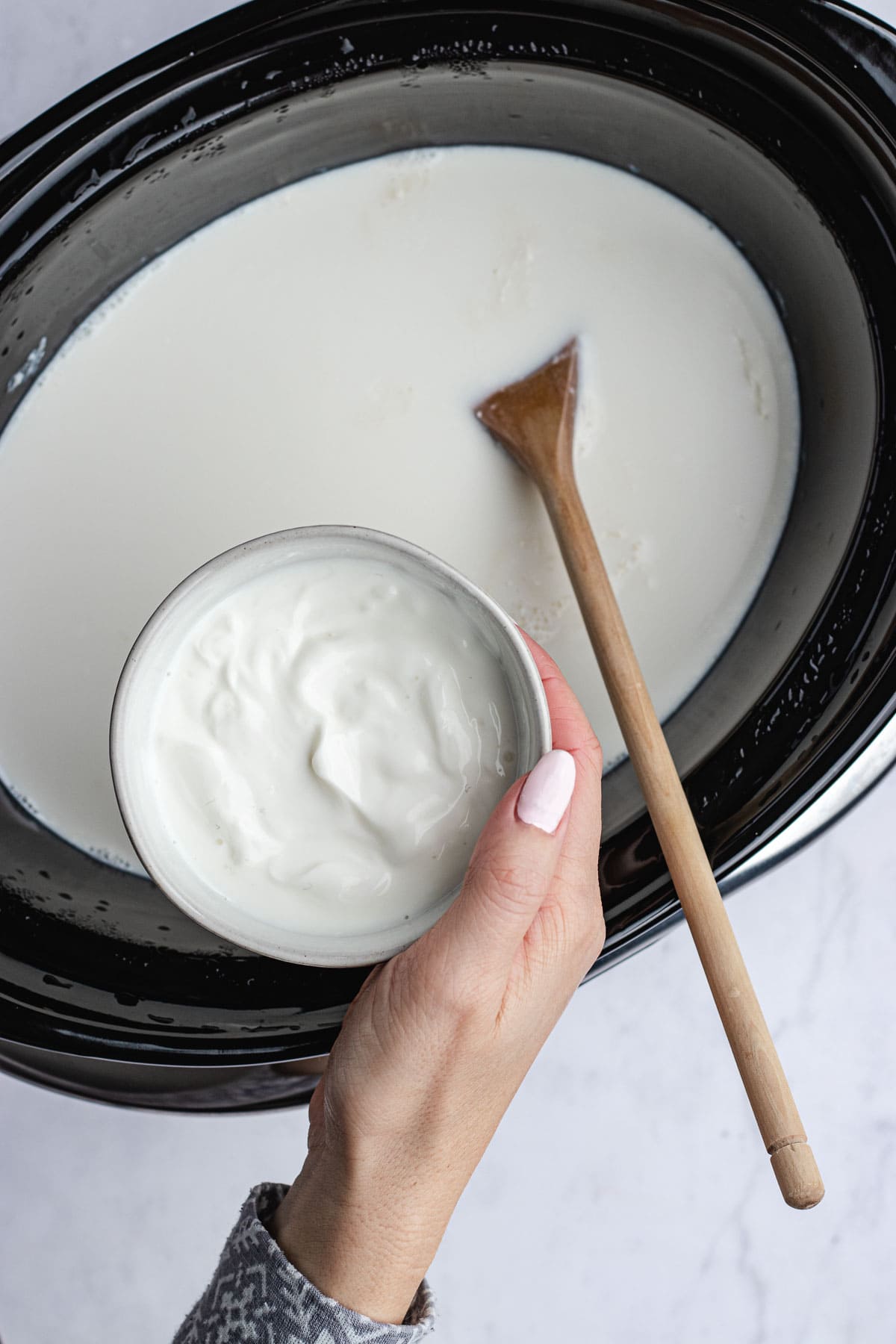 Slow Cooker Yogurt Recipe - Dinner, then Dessert