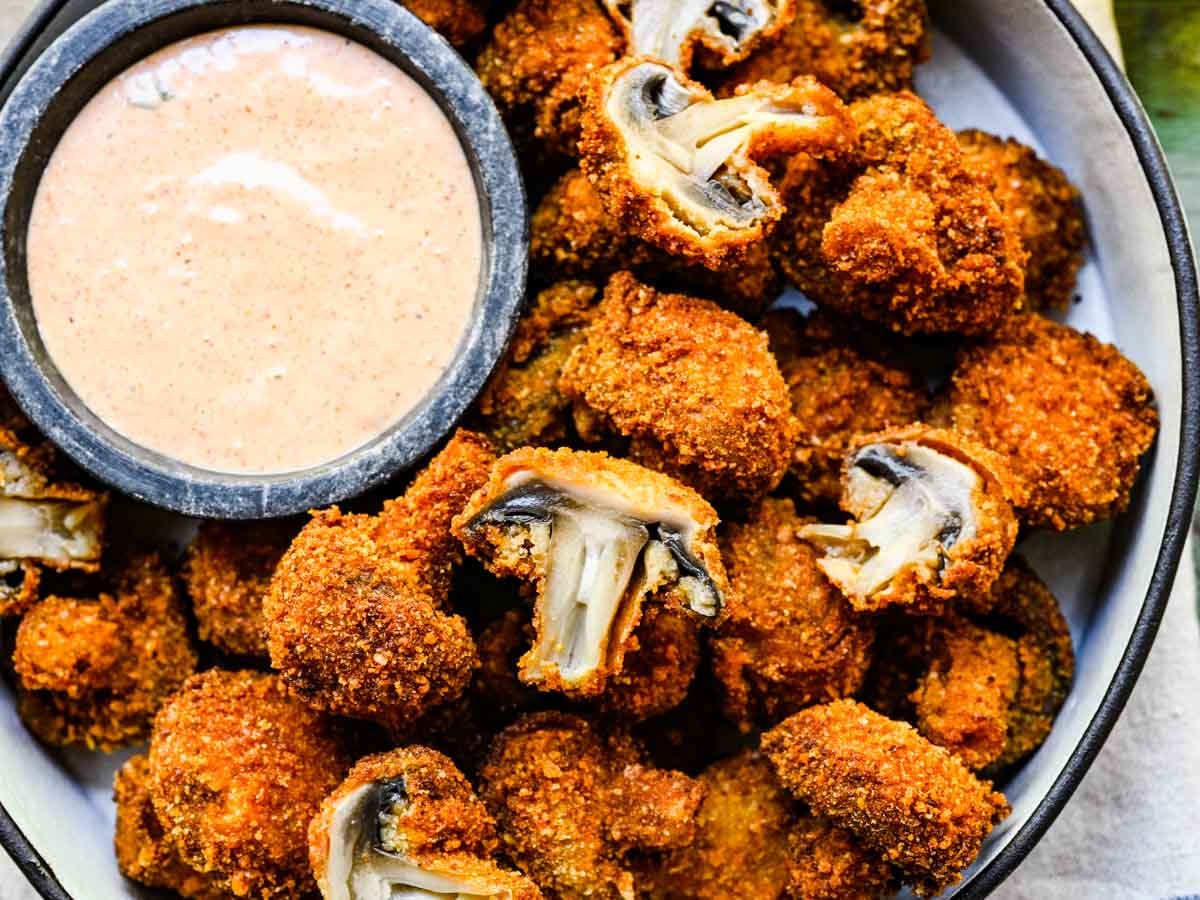 Easy Fried Mushrooms Recipe - Dinner, then Dessert