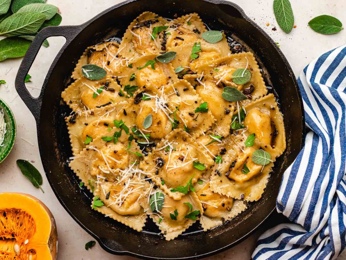 Butternut Squash Ravioli Recipe - Dinner, then Dessert