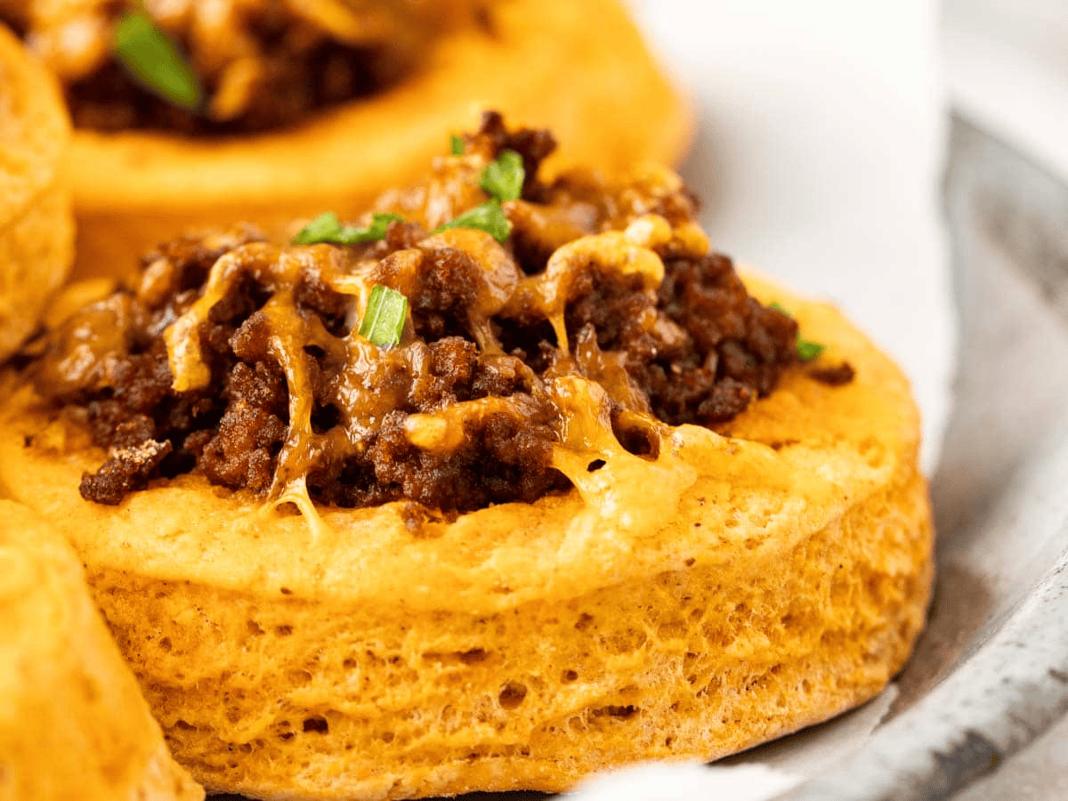 Quick and Easy Stuffed Taco Biscuits Recipe - Dinner, then Dessert