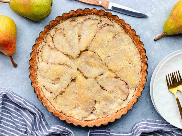 Easy Pear Tart Recipe - Dinner, then Dessert