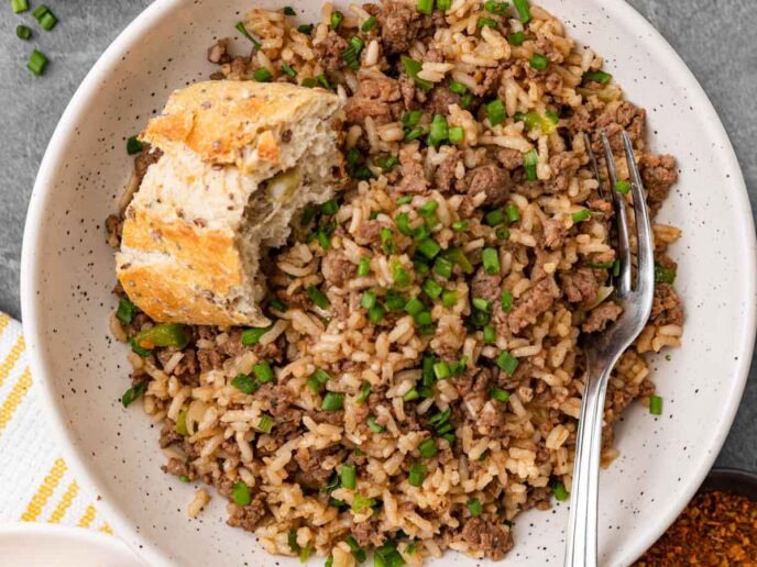 Easy Dirty Rice Recipe - Dinner, then Dessert