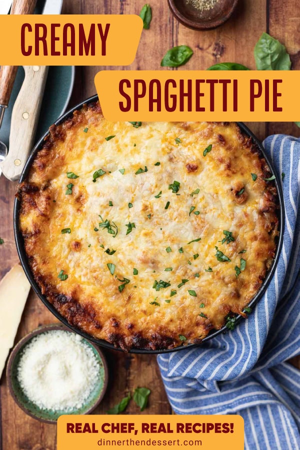 Easy Spaghetti Pie Recipe - Dinner, then Dessert