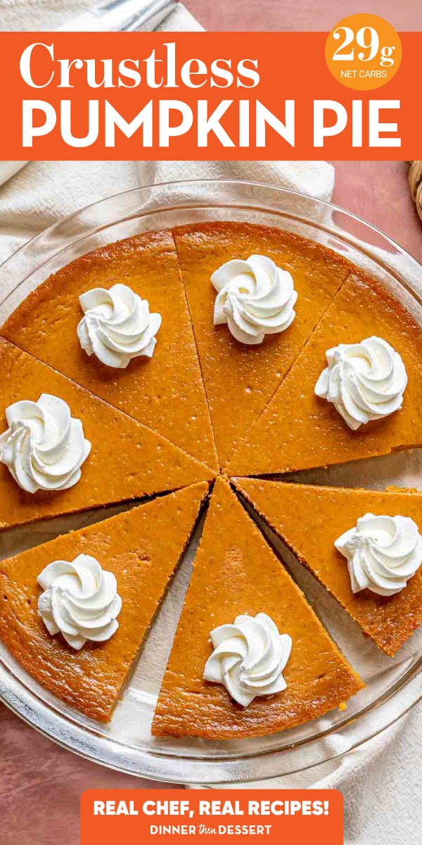 Easy Crustless Pumpkin Pie Recipe - Dinner, then Dessert