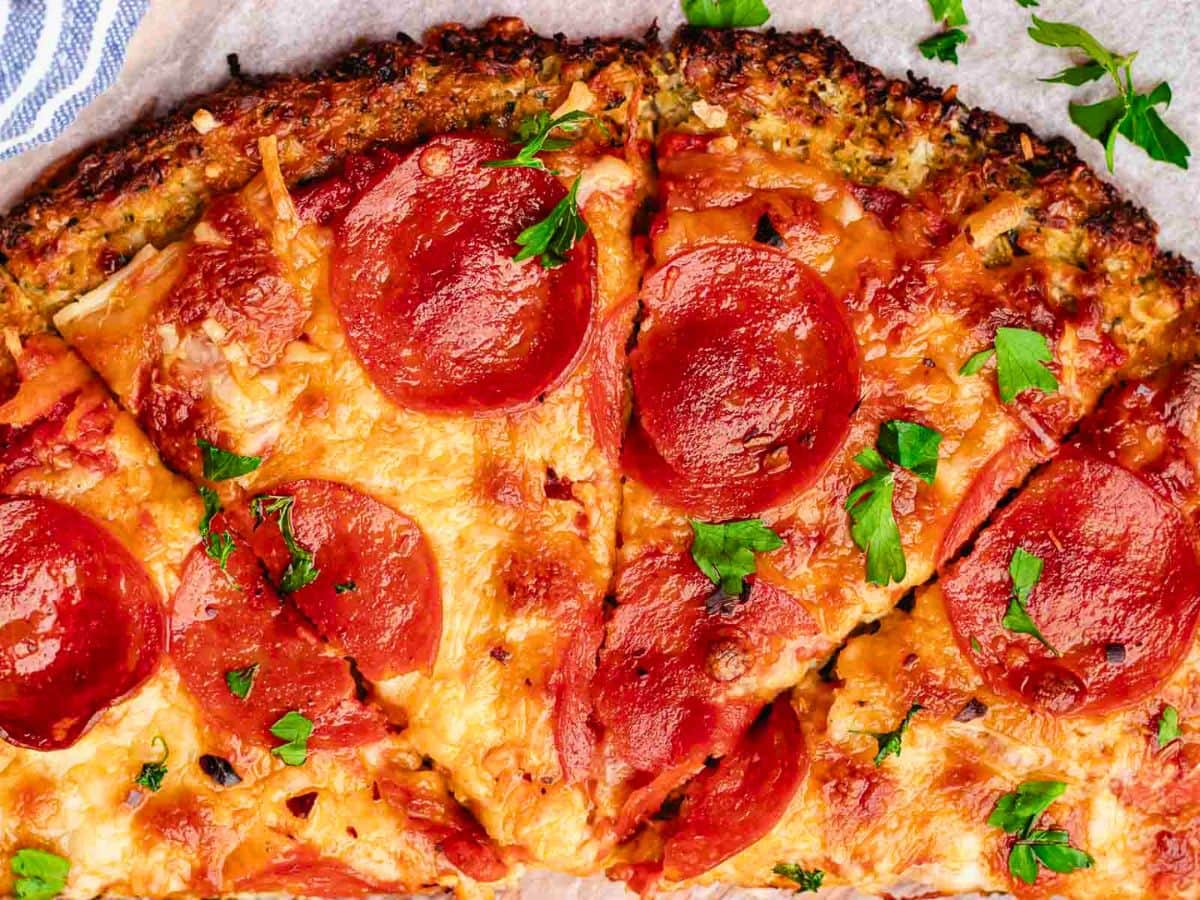 Easy Cauliflower Pizza Crust Recipe - Dinner, then Dessert