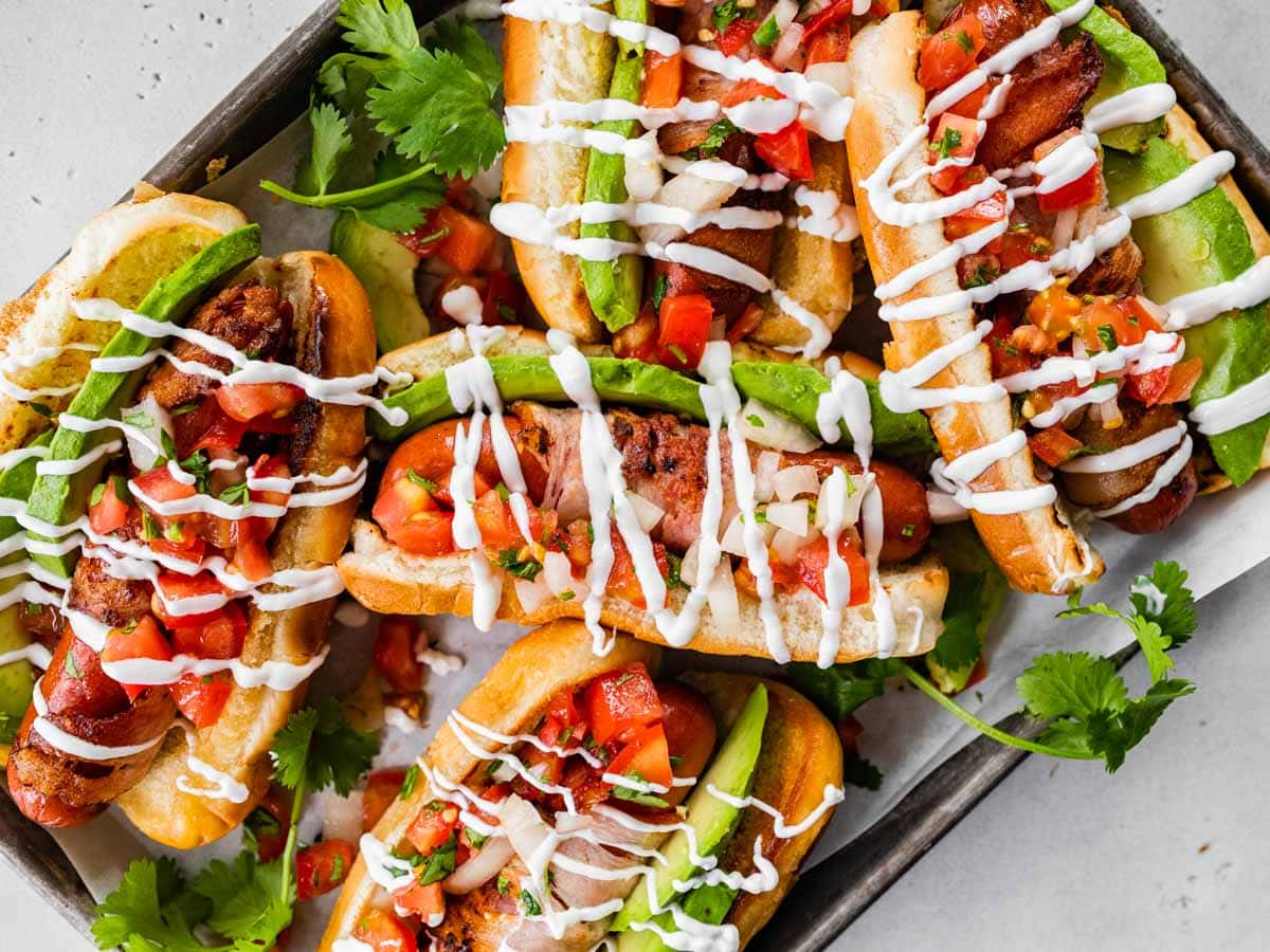 Mexican Hot Dog (Tijuana Hot Dogs) Recipe - Dinner, then Dessert